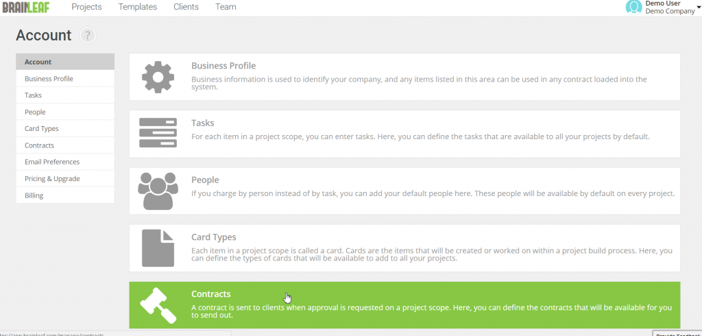 Contracts - BrainLeaf Knowledge BaseBrainLeaf Knowledge Base