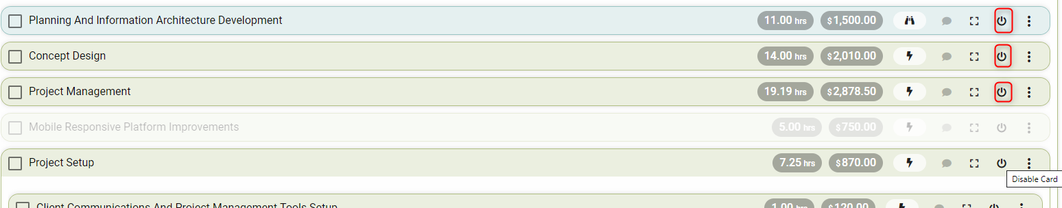 Enabling and Disabling Cards - BrainLeaf Knowledge BaseBrainLeaf Knowledge Base